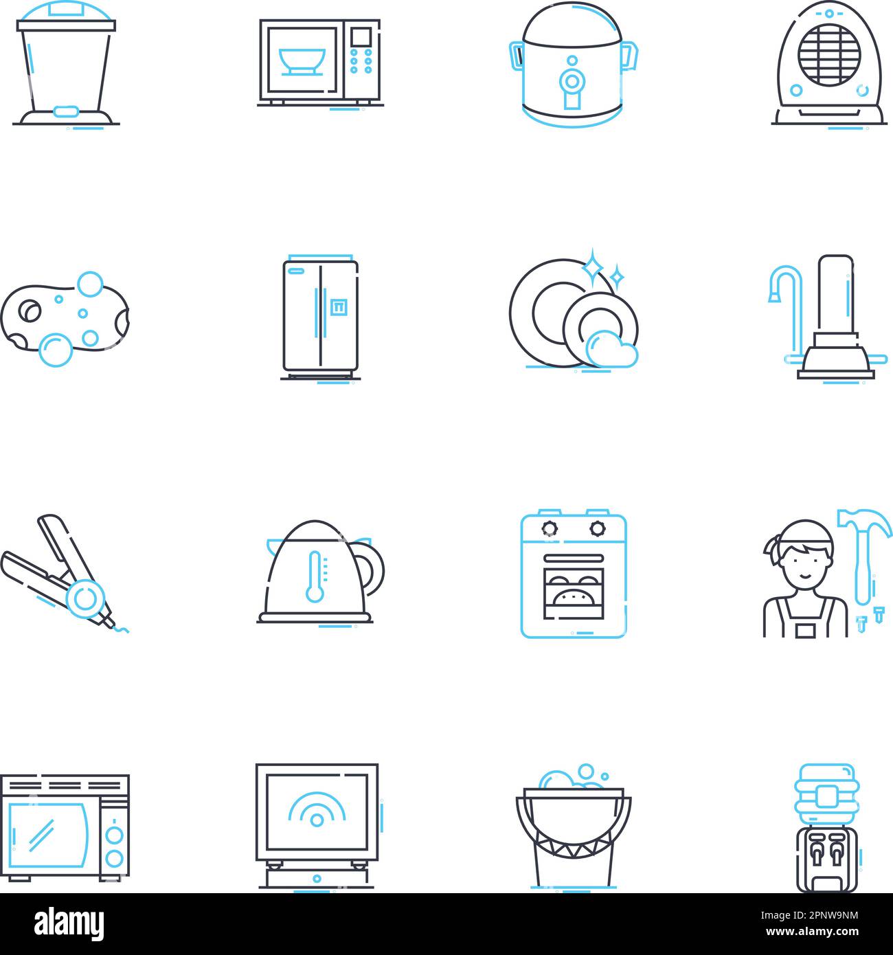 Bed Design Linear Icons Set Comfort Style Functionality Ergonomic