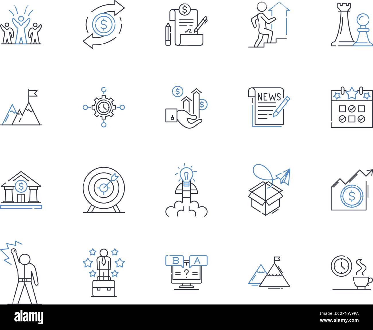Cost Control Line Icons Collection Budget Expenses Optimization Streamlining Reductions
