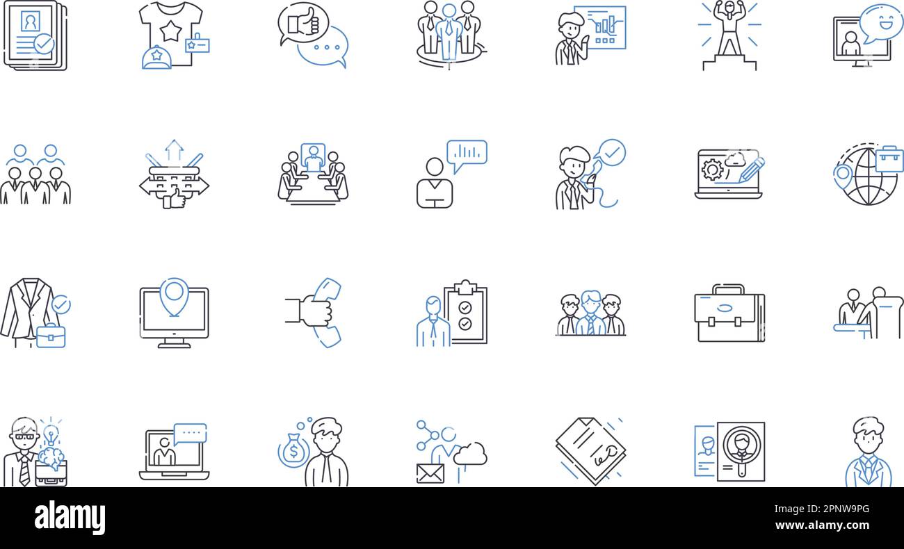 Public relations line icons collection. Reputation, Media, Crisis ...