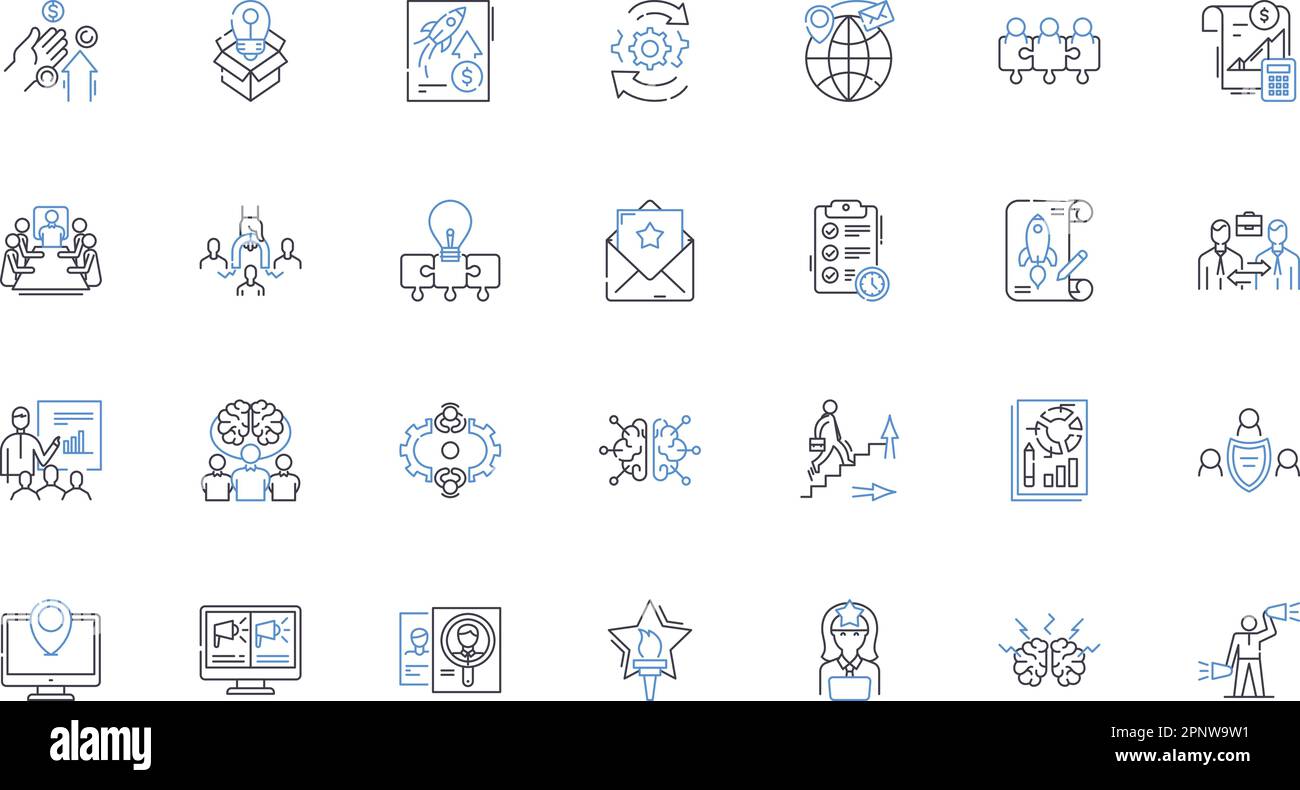 Industry expansion line icons collection. Growth, Expansion ...