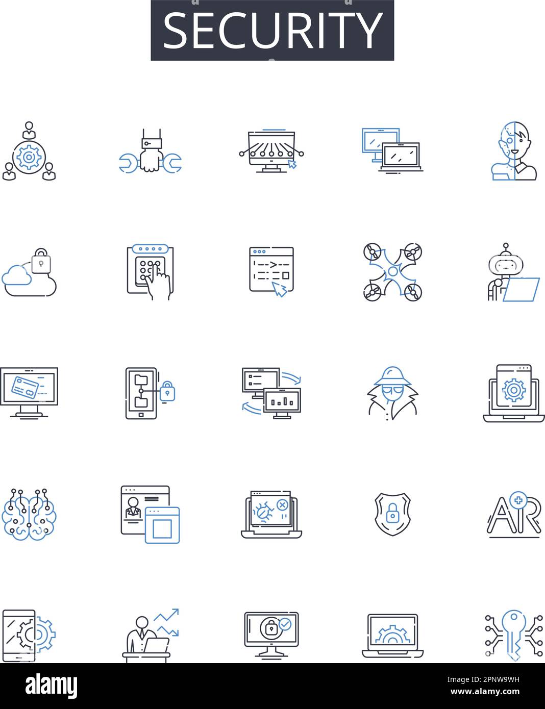 Security line icons collection. Protection, Safeguard, Safety, Defense ...