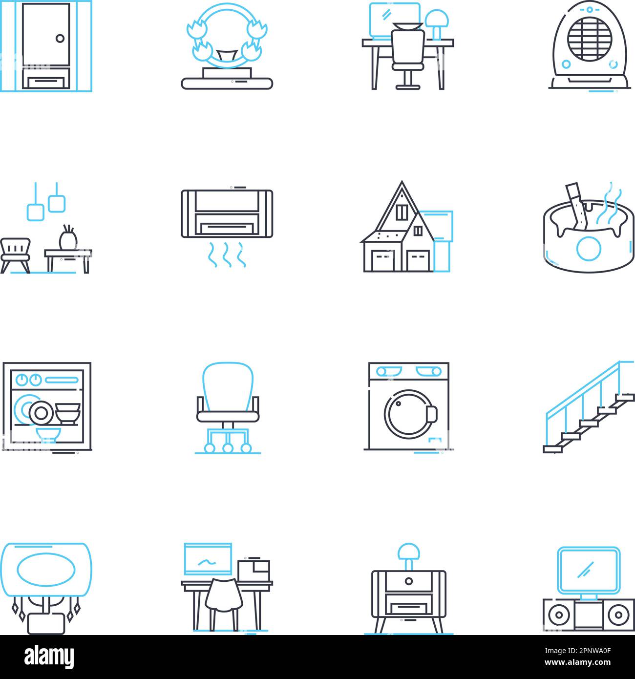 Industrial design linear icons set. Ergonomics, Sustainability ...
