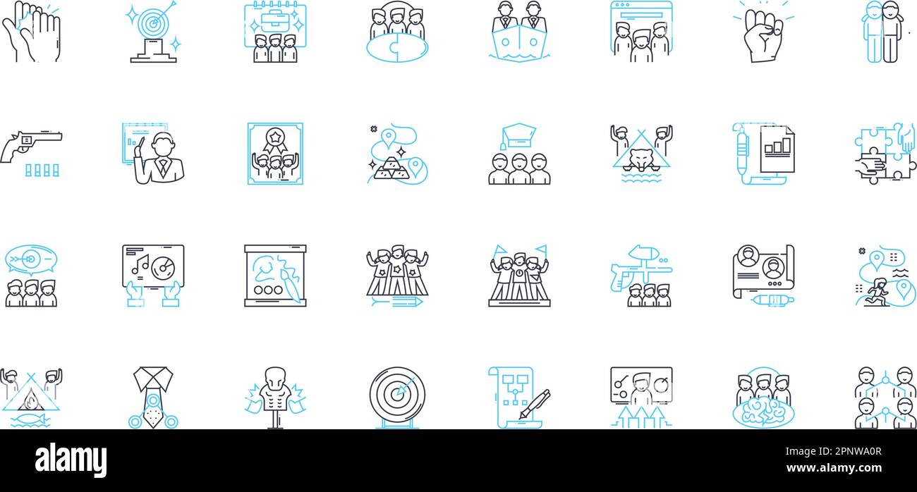 Workplace training linear icons set. Learning, Skill-building, Development, Education, Coaching ...