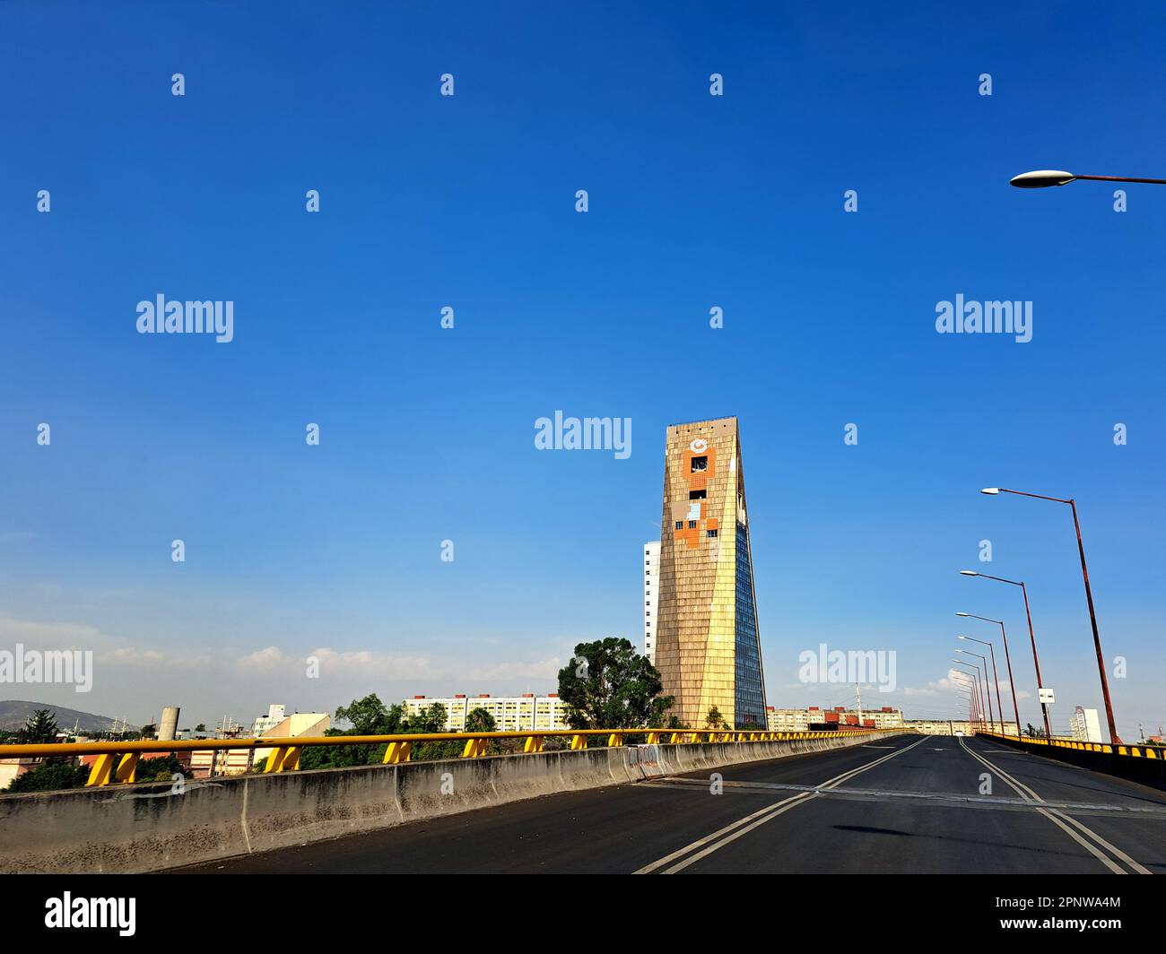 Mexico City, Mexico - Apr 06 2023: The Insignia Tower or Torre Banobras ...