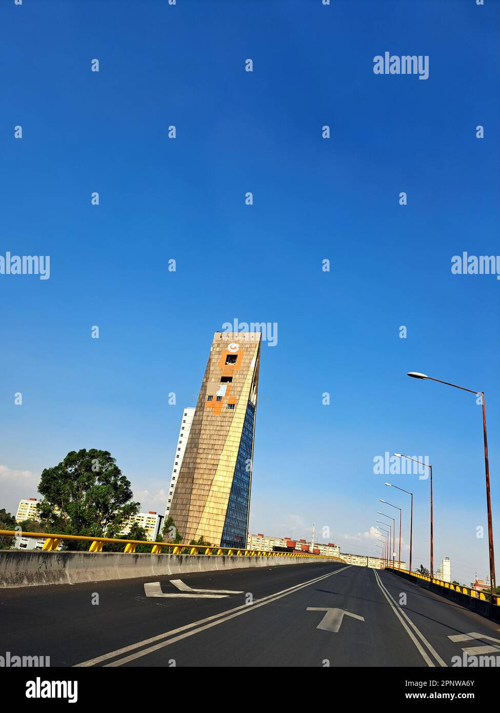 Mexico City, Mexico - Apr 06 2023: The Insignia Tower or Torre Banobras ...