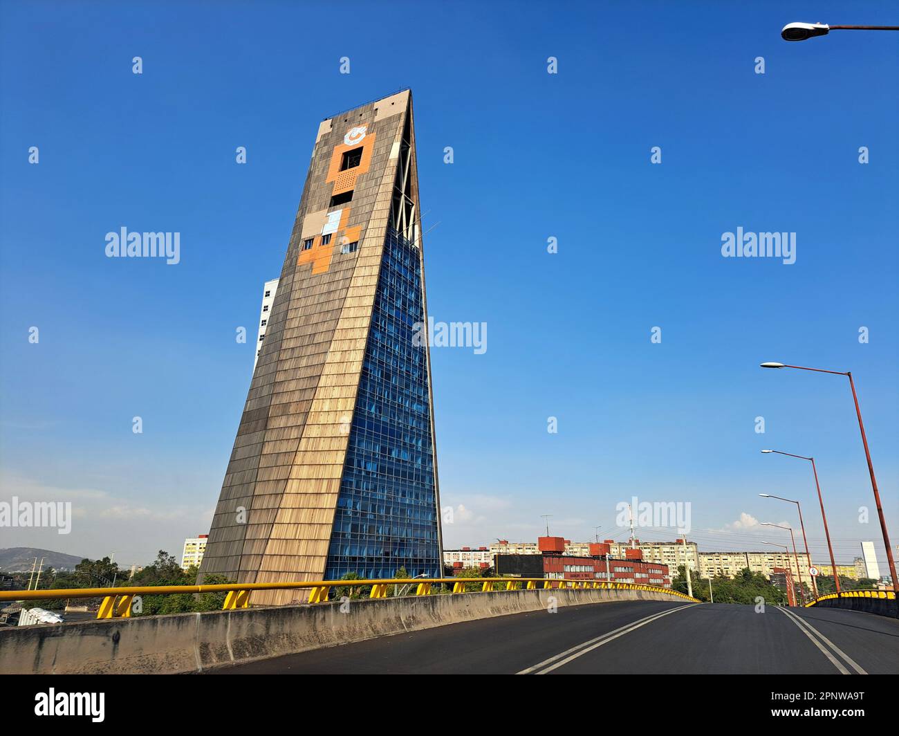Mexico City, Mexico - Apr 06 2023: The Insignia Tower or Torre Banobras ...