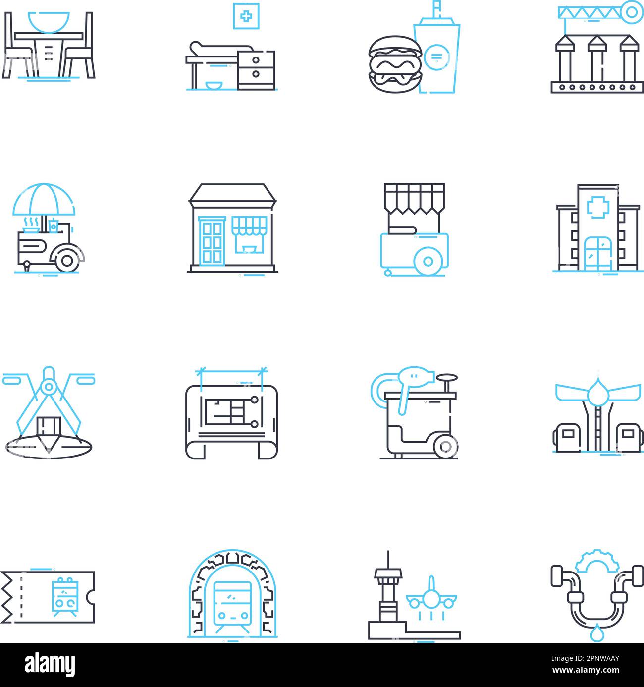 Draftsmen linear icons set. precision, sketching, drafting, design ... Draftsmen linear icons set. precision, sketching, drafting, design ...