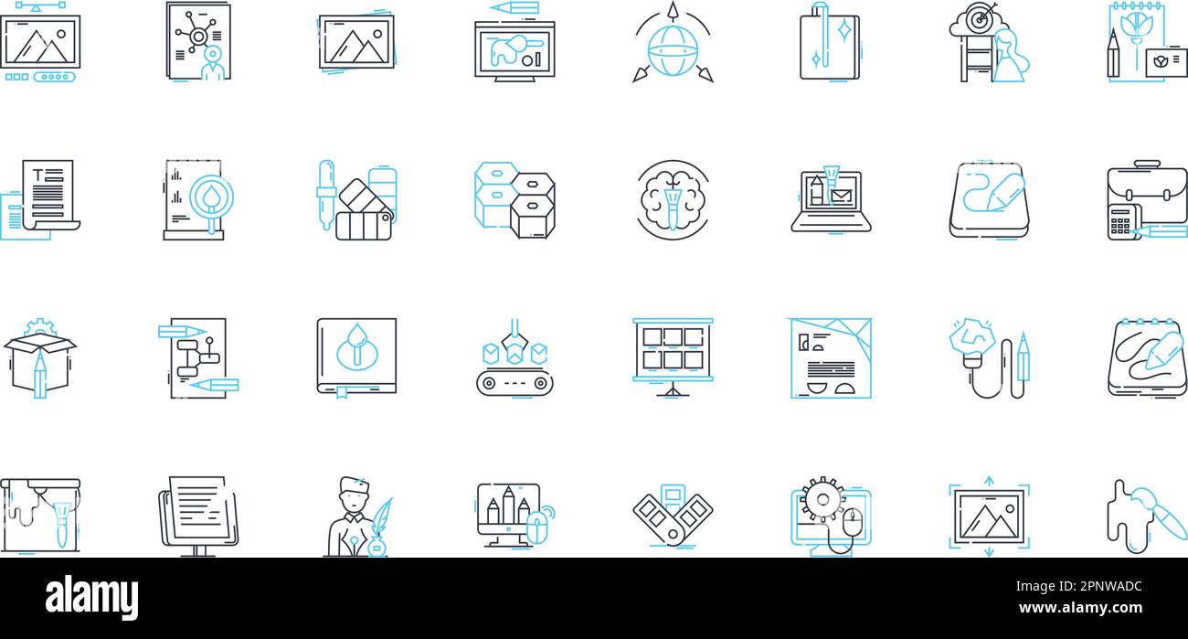 Indigenous Art linear icons set. Dreamtime, Totem, Sacred, Kinship ...