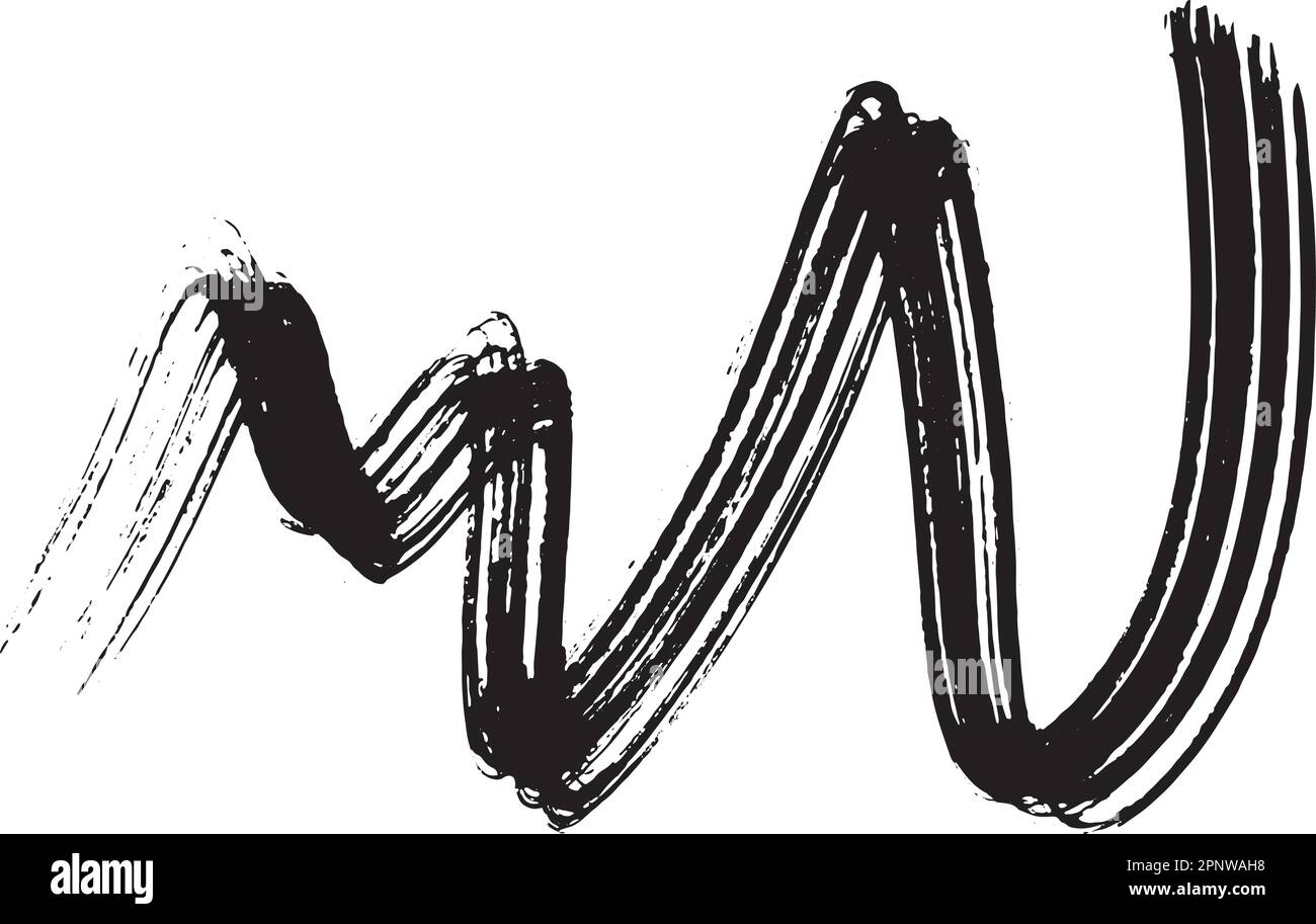 Dry Brush Grunge Wave Stroke Texture Stock Vector Image & Art - Alamy