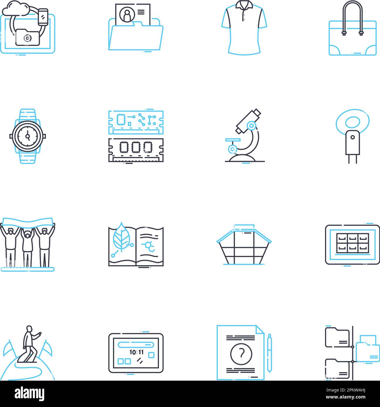 Health wellness linear icons set. Fitness, Nutrition, Meditation, Yoga ...