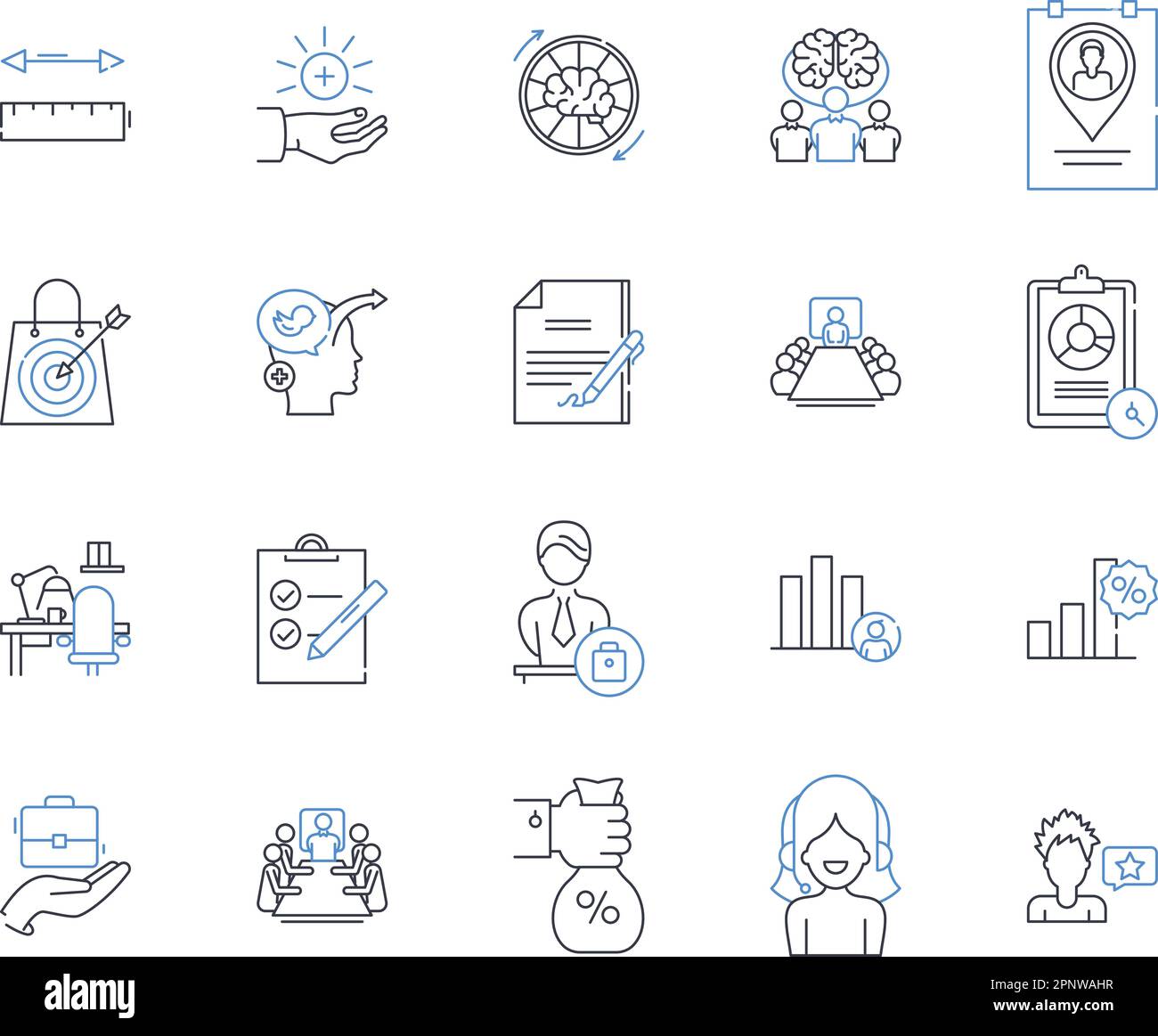 Event Logistics Line Icons Collection Scheduling Coordination