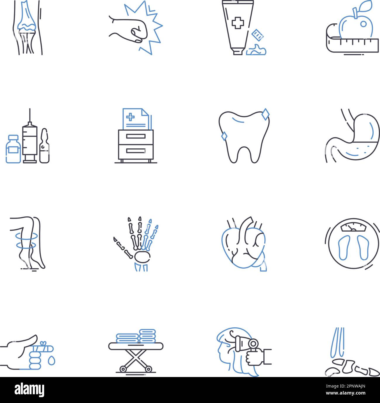 Discerning therapy line icons collection. Insight, Clarity, Judgement ...