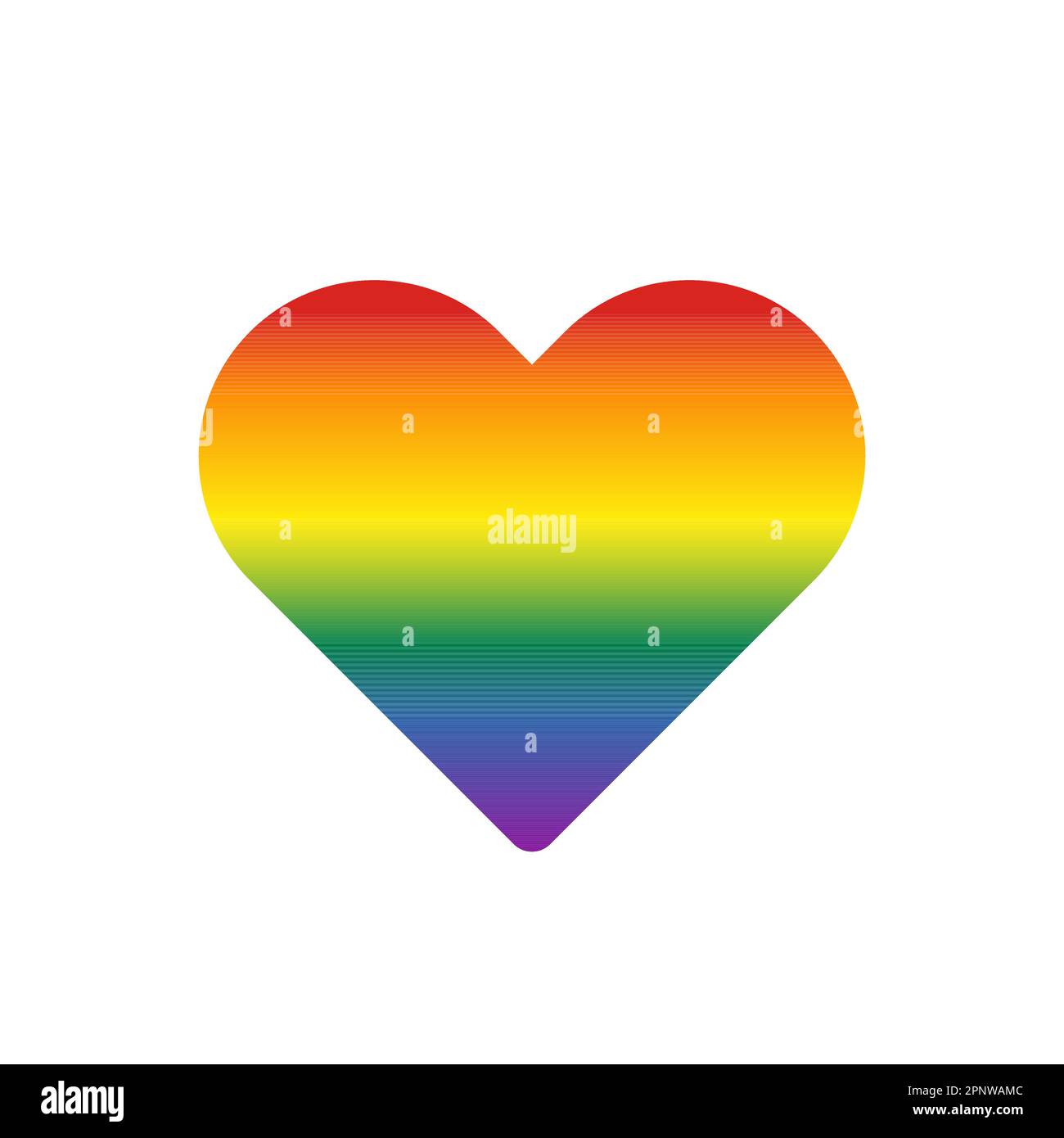 Heart shape with Pride flag Abstract gradient inside. Vector ...