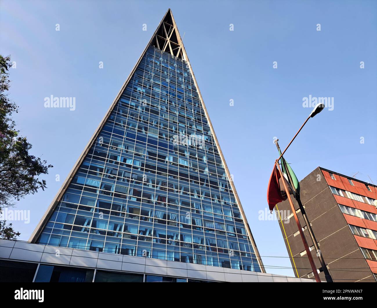 Mexico City, Mexico - Apr 06 2023: The Insignia Tower or Torre Banobras ...