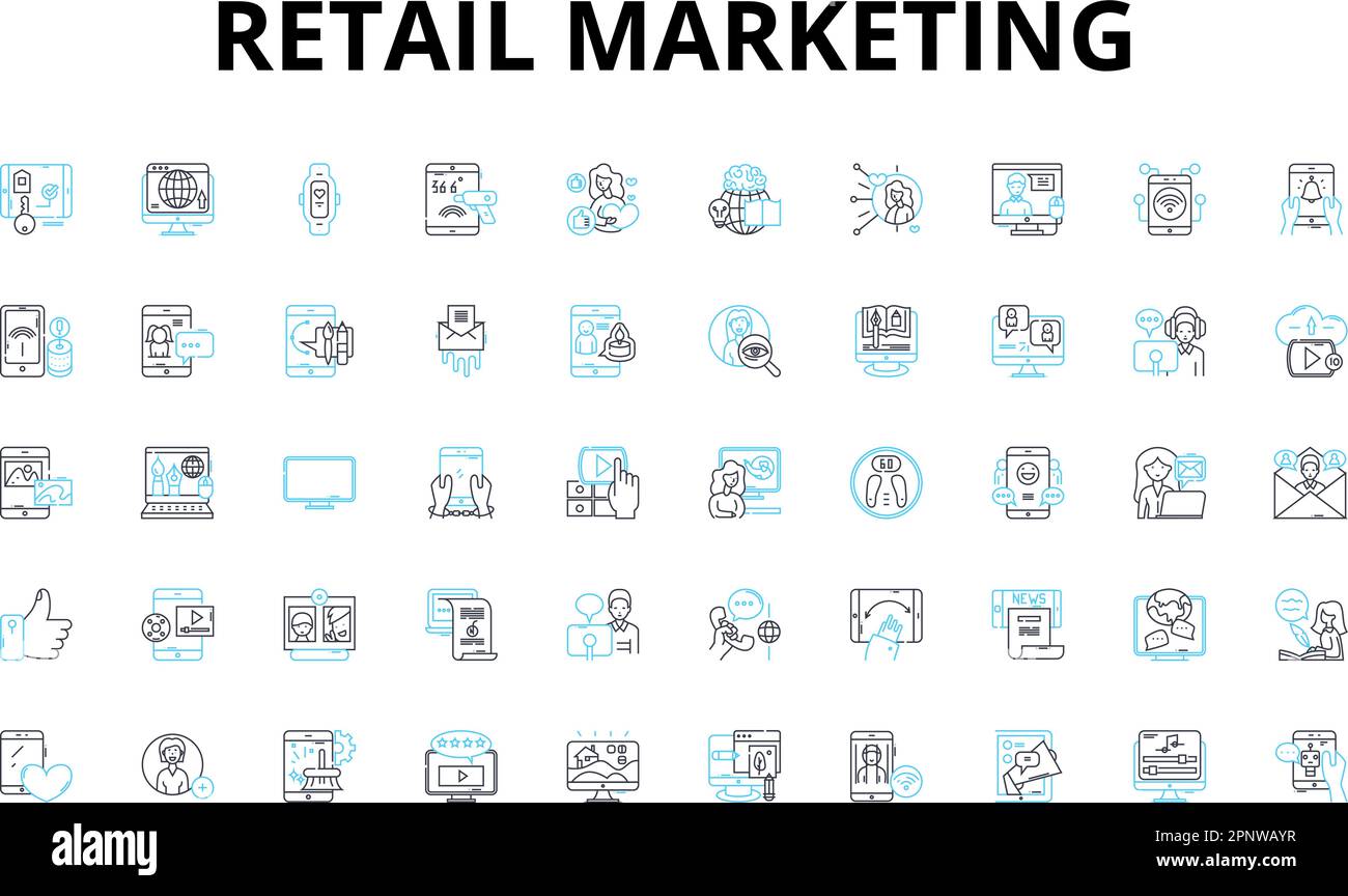 Retail marketing linear icons set. Customer-centric, Personalization ... Retail marketing linear icons set. Customer-centric, Personalization ...