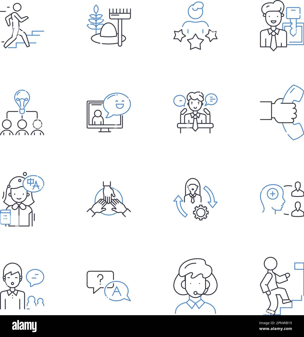 Operational Method Outline Icons Collection Optimization Efficiency