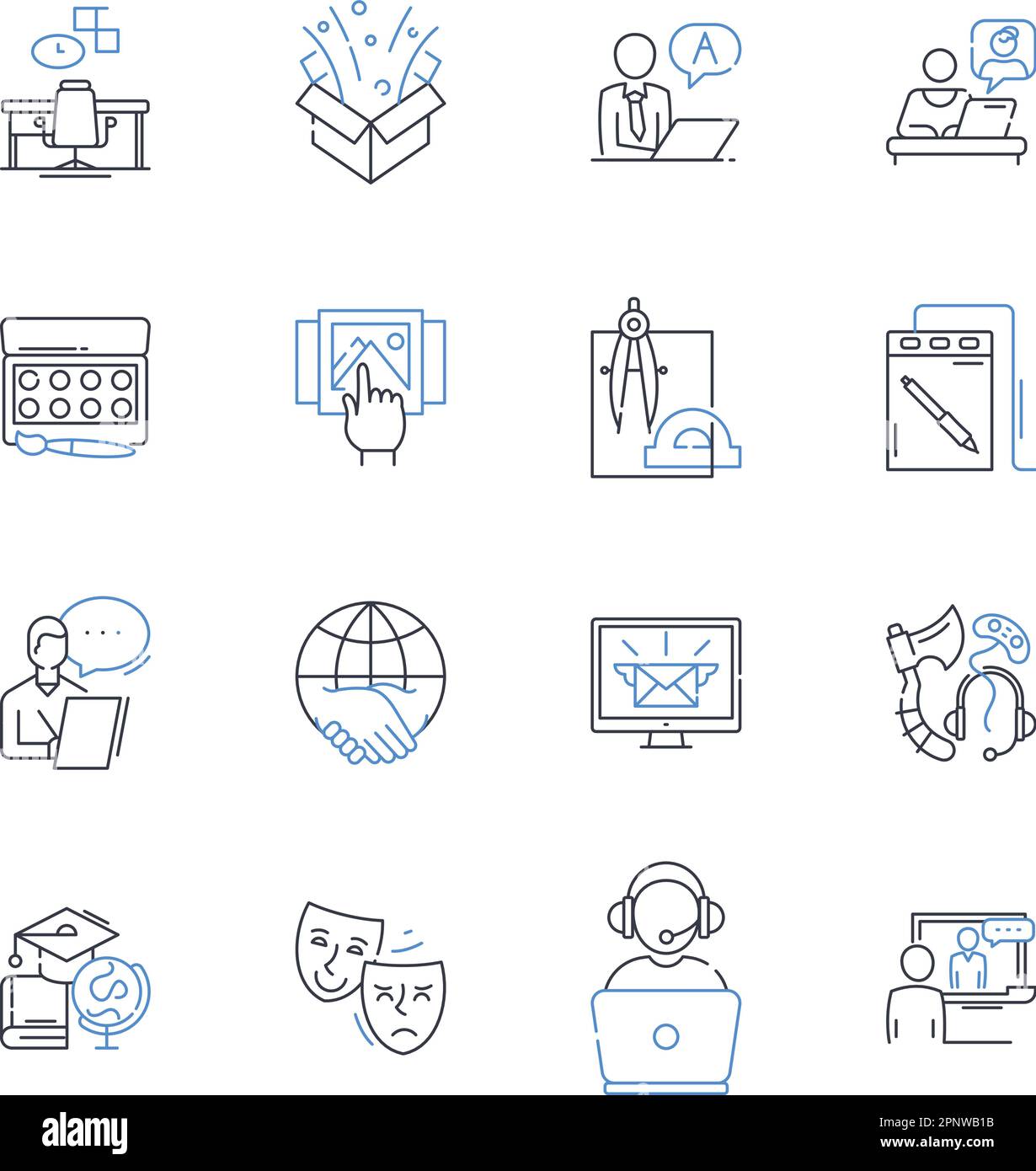 Executive and CEO line icons collection. Leadership, Vision, Management, Strategy, Innovation ...