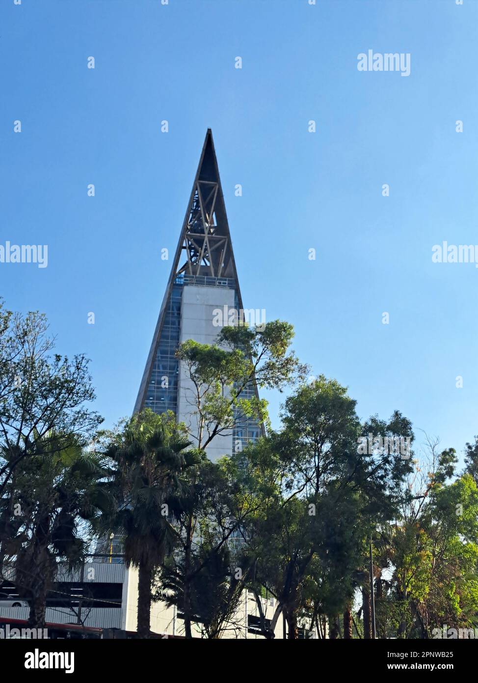 Mexico City, Mexico - Apr 06 2023: The Insignia Tower or Torre Banobras ...