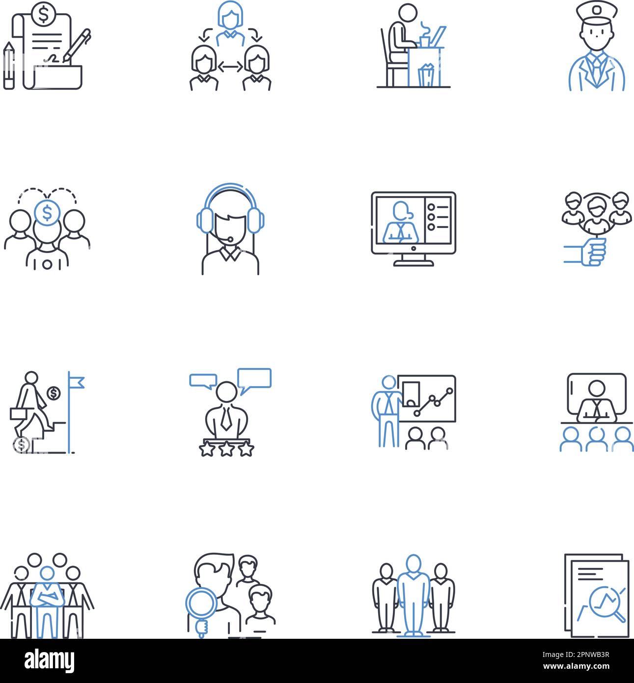 Event planning line icons collection. Logistics, Coordination ...