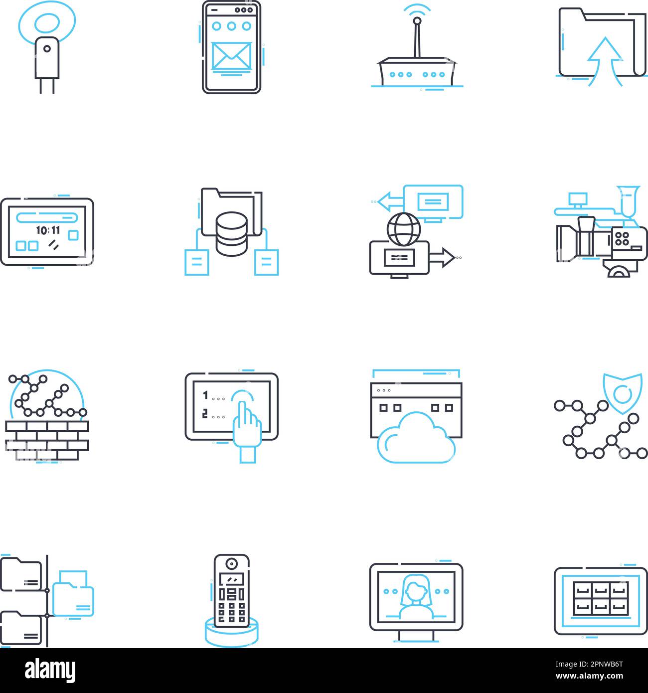 Social Soft Linear Icons Set Connection Communication Engagement