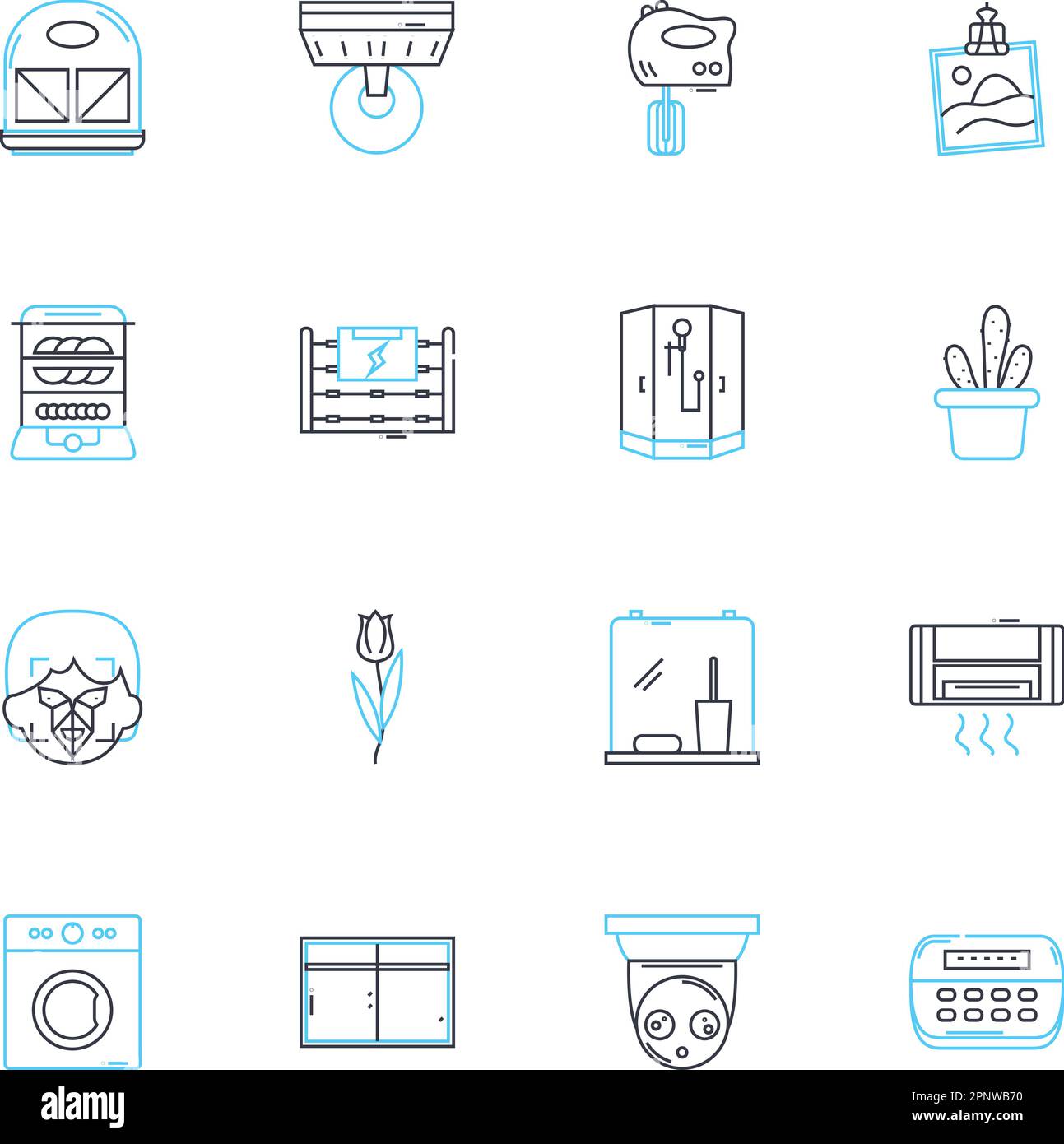 Decor studio linear icons set. Aesthetics, Ambience, Chic, Cozy, Design ...