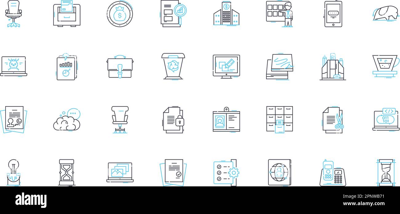 Key commerce linear icons set. E-commerce, Marketing, Sales, Retail, Products, Online, Platforms ...