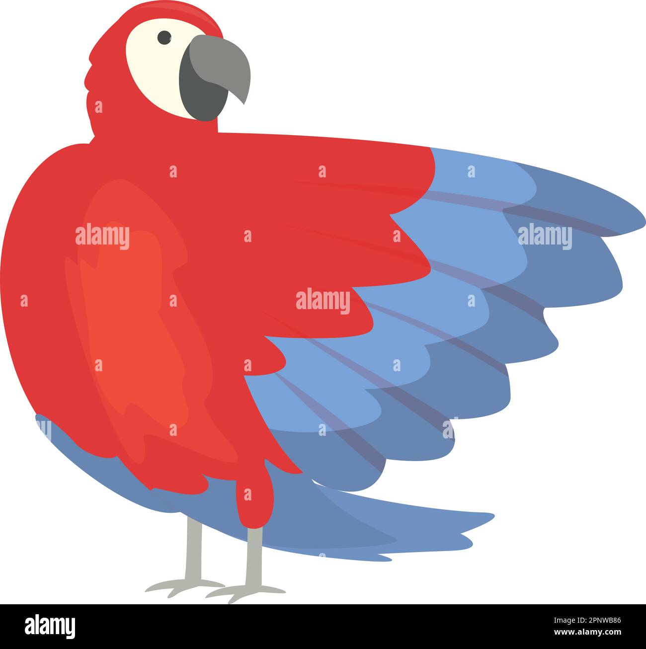 Red macaw icon cartoon vector. Tropical bird. Jungle zoo Stock Vector ...