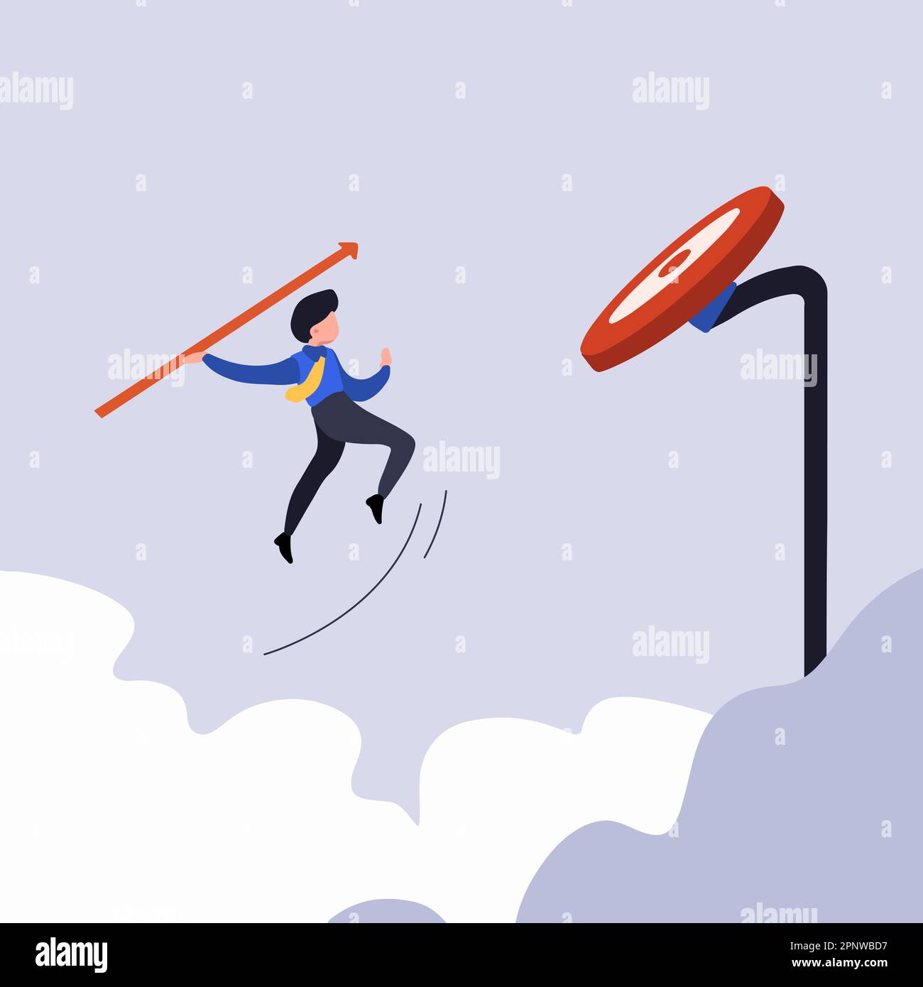 Business concept flat style isolated of businessman jumps throwing ...