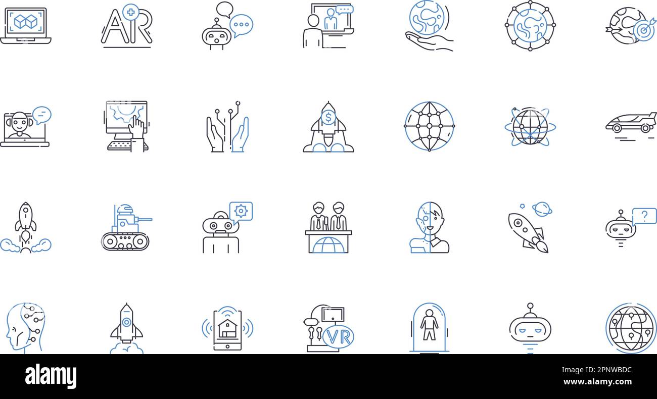 Evolved science line icons collection. Genetics, Biotechnology ...