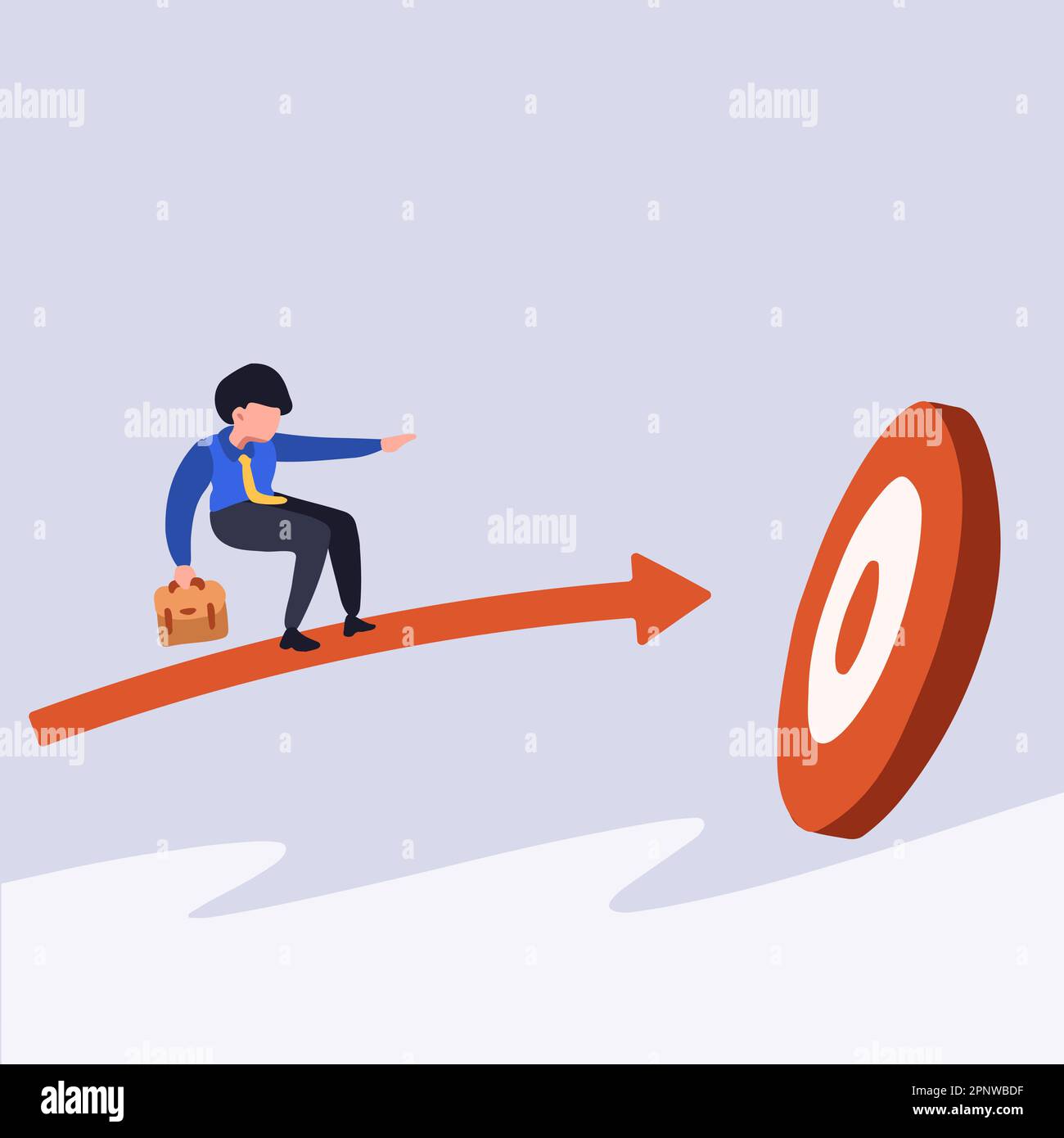 Business concept design businessman standing flying on arrows and ...
