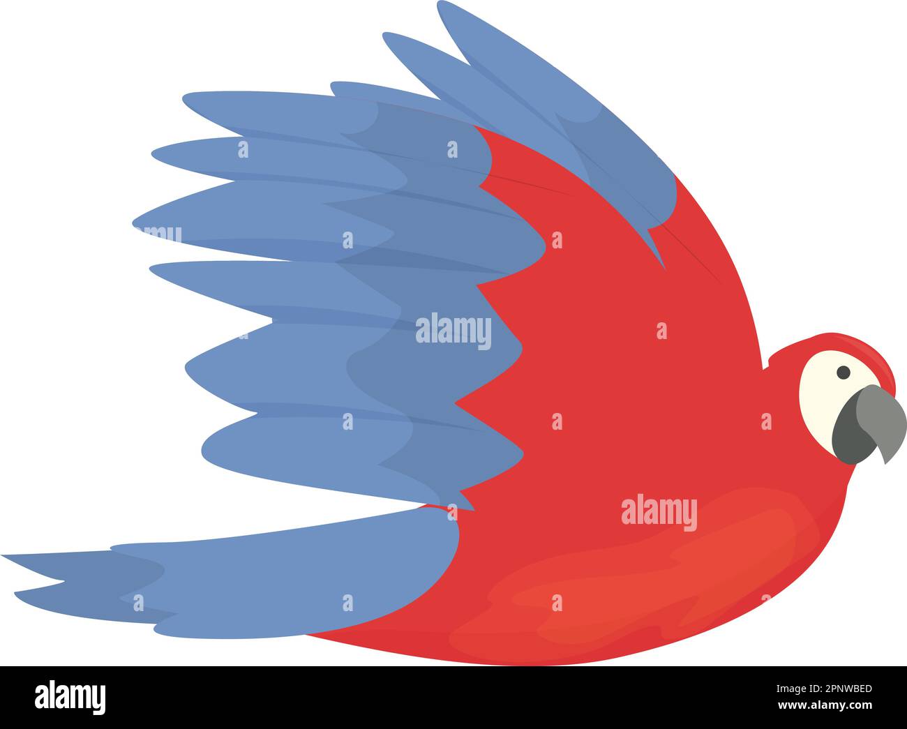 Macaw bird icon cartoon vector. Tropical parrot. Red fly Stock Vector ...