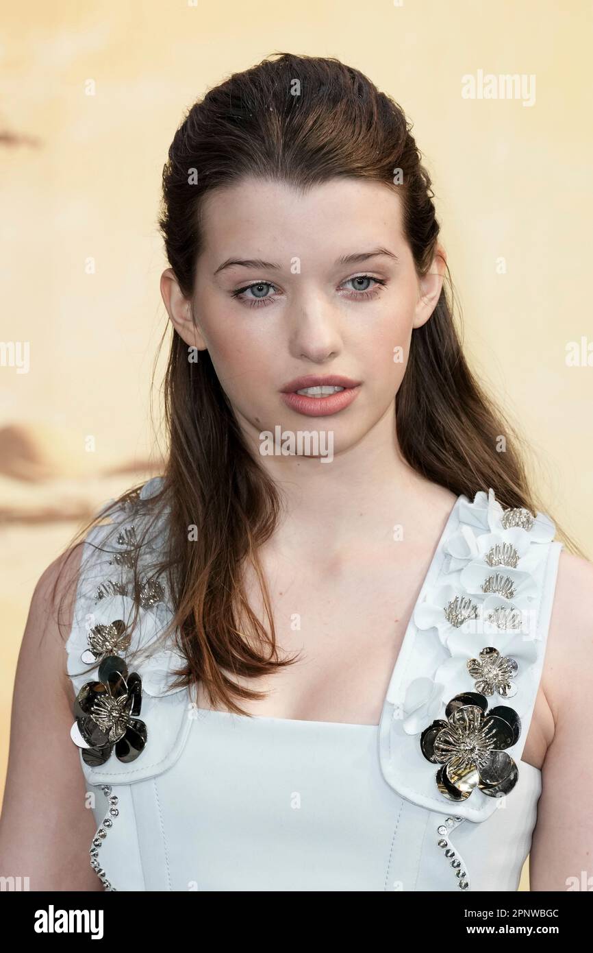 Ever Anderson poses for photographers upon arrival at the World ...