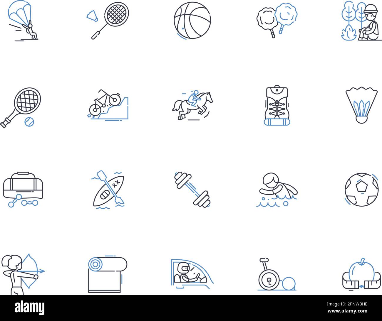Running line icons collection. Endurance, Pace, Stamina, Trail, Sprint ...