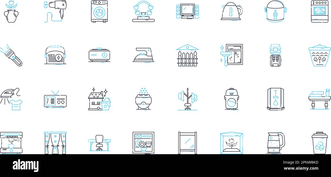 Gadgets linear icons set. Technology, Devices, Innovation, Electronics ...