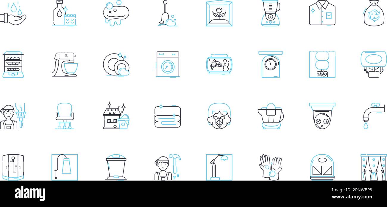 Chair linear icons set. Comfort, Style, Cushion, Modern, Swivel ...