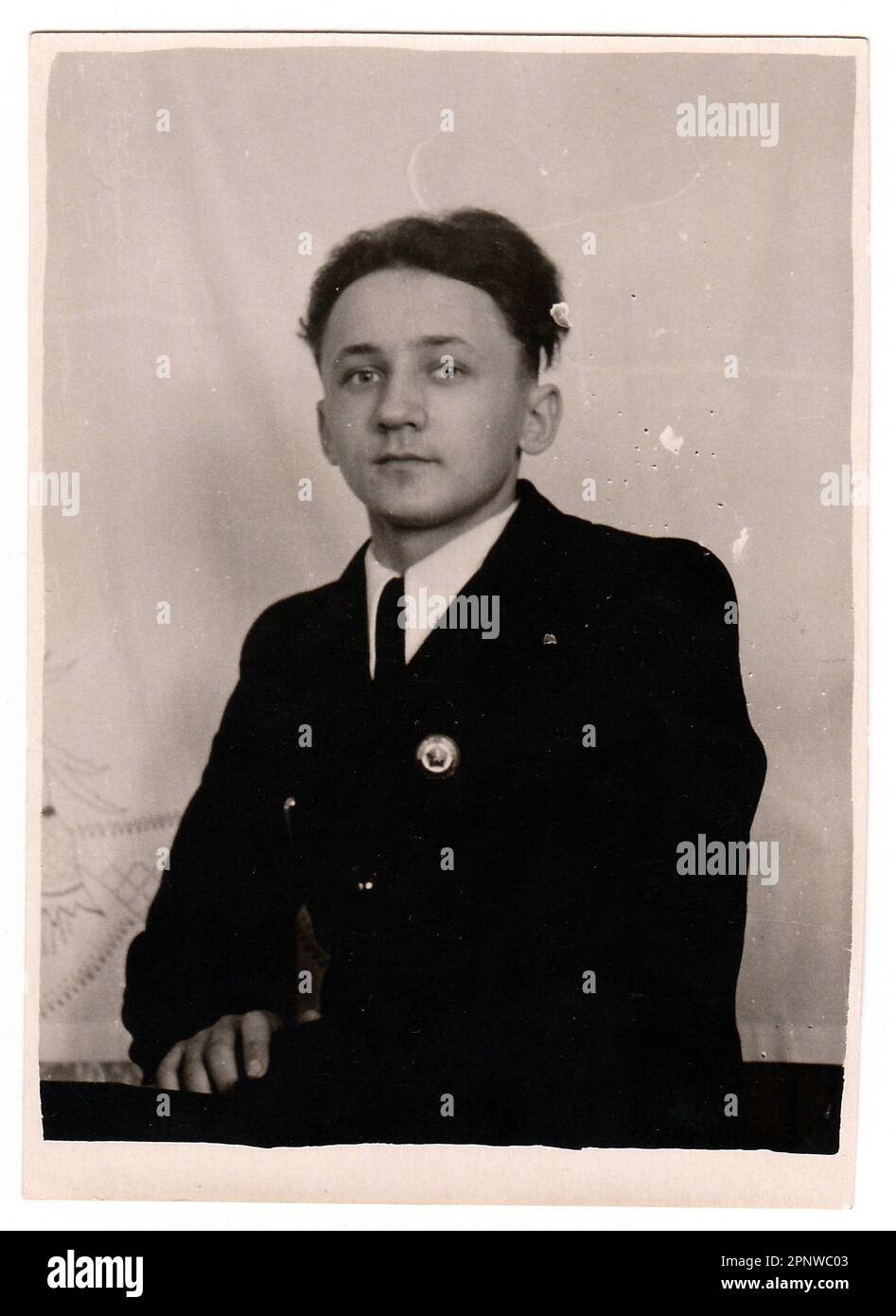USSR - CIRCA 1960s: Vintage portrait of a young man Stock Photo - Alamy