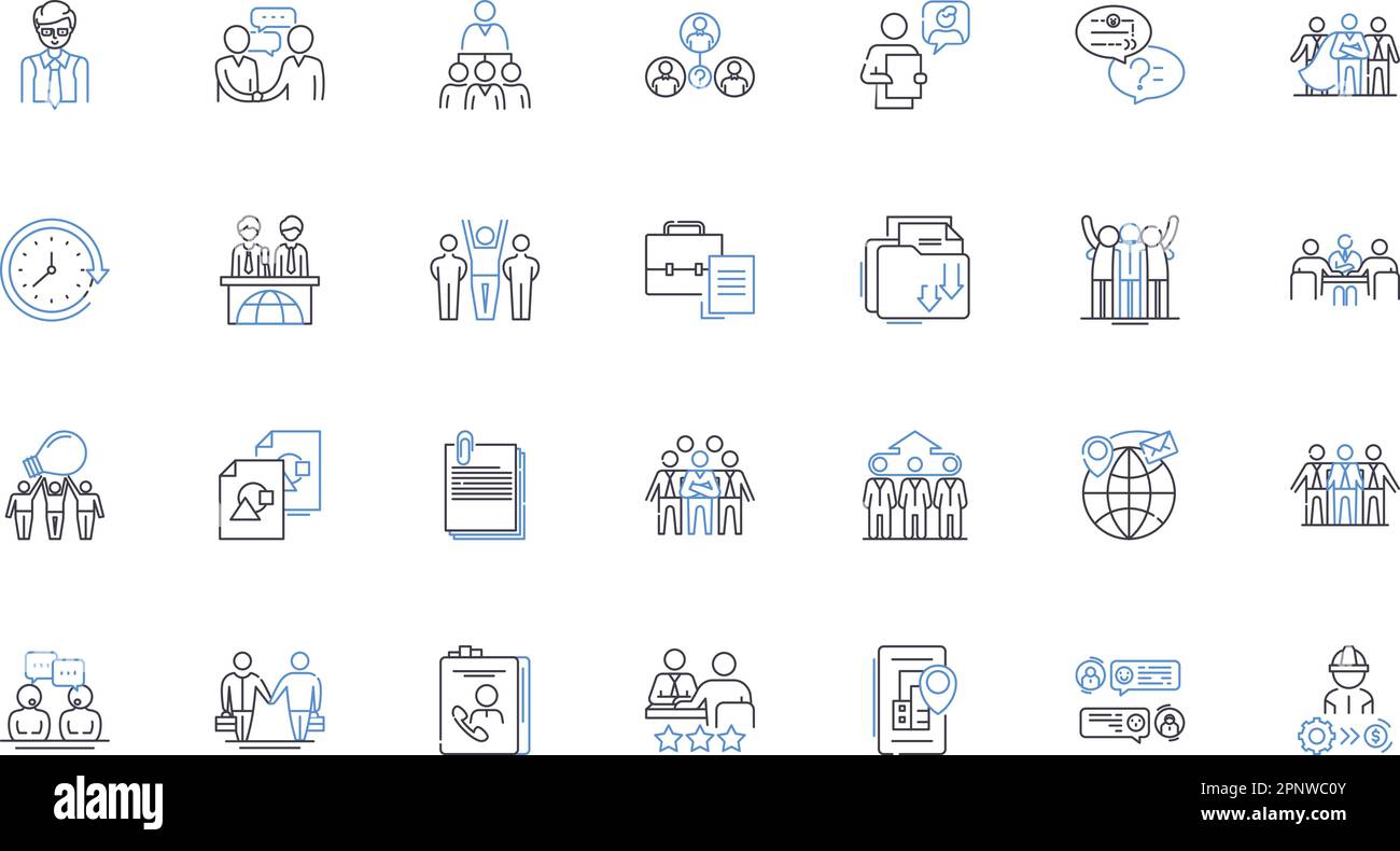 Asset Management Line Icons Collection Investments Portfolio Risk Diversification