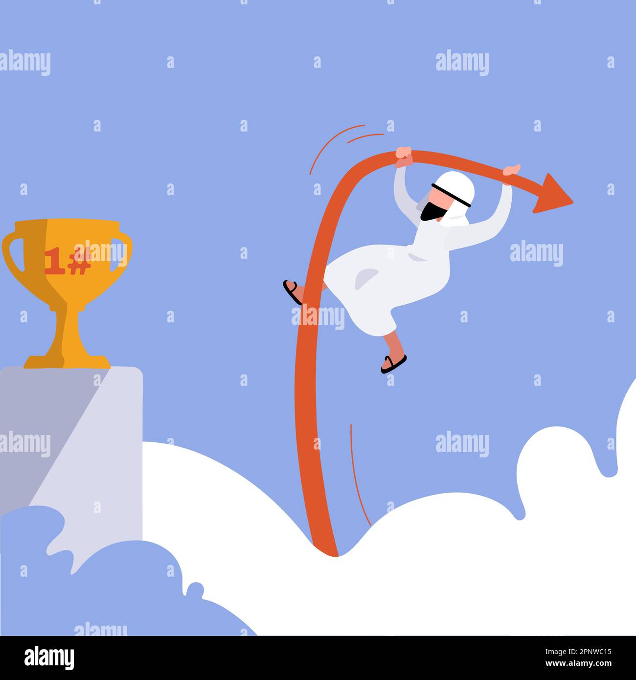 Cartoon illustration brave man jumping hi-res stock photography and ...