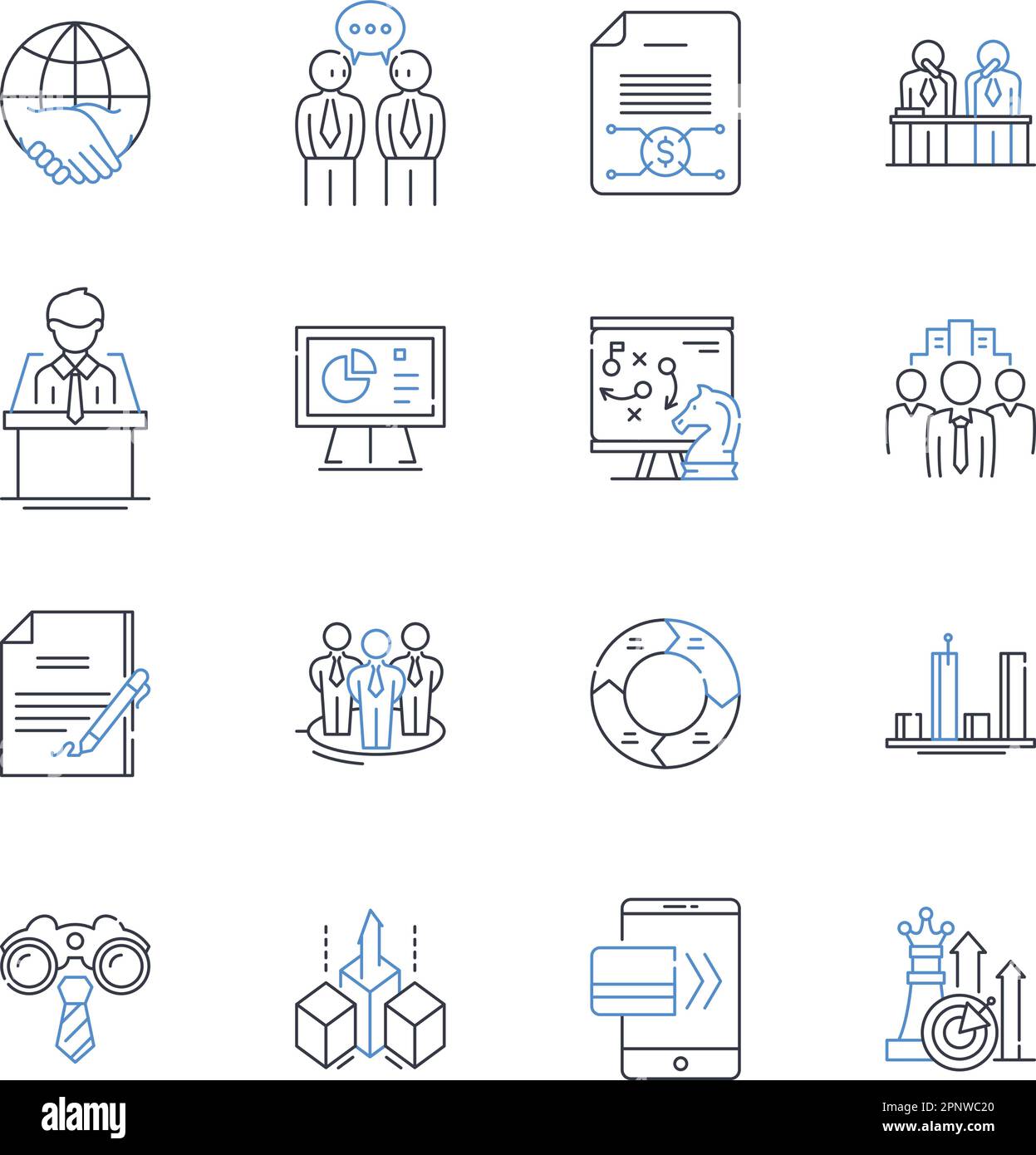 Corporate governance line icons collection. Accountability, Transparency, Ethics, Compliance ...