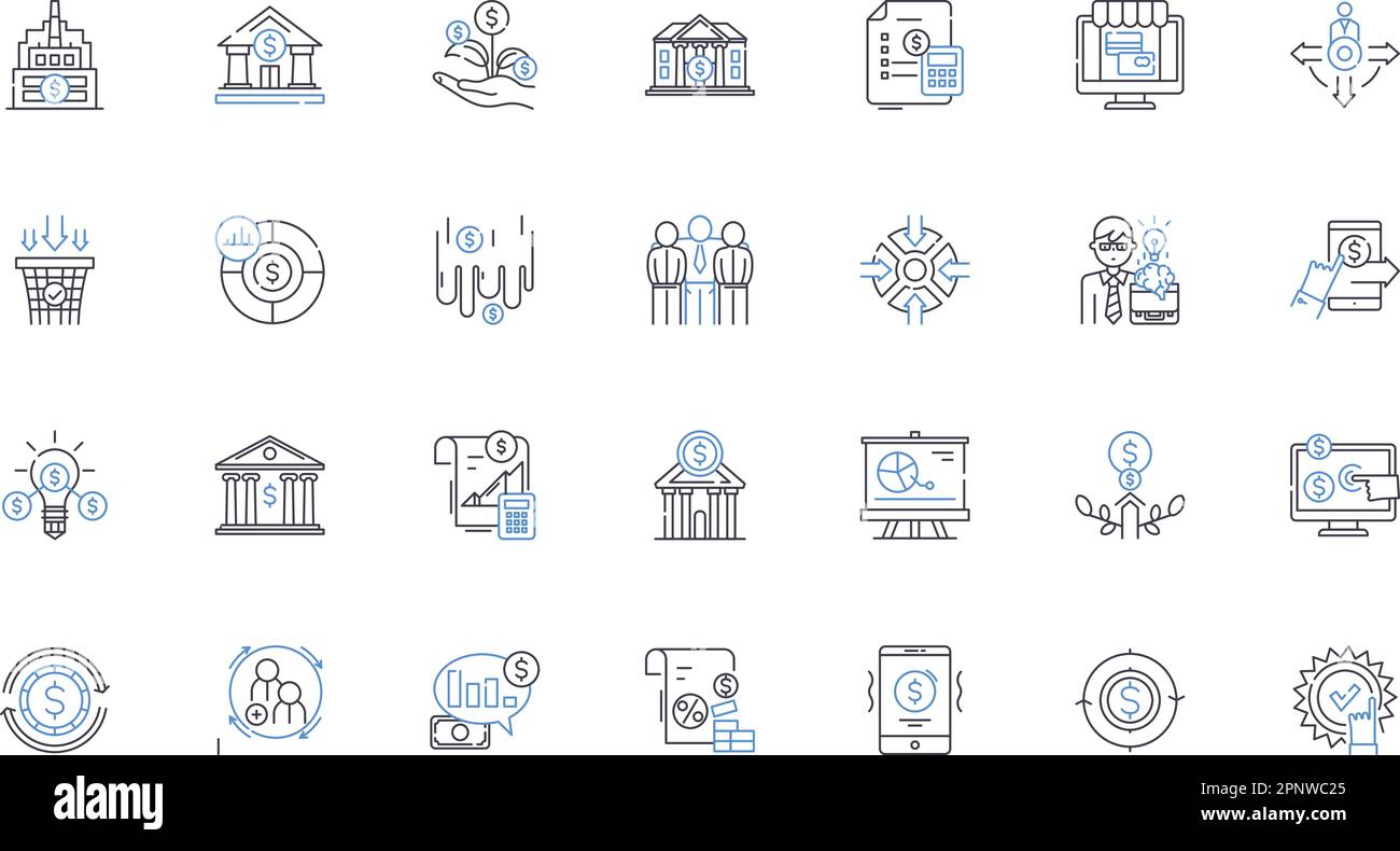 Online Marketplaces Line Icons Collection E Commerce Marketplace Platform Digital Virtual