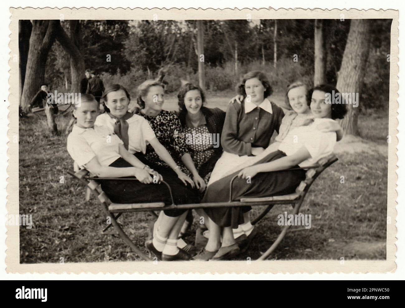 Child rocking on the bench hi-res stock photography and images - Alamy
