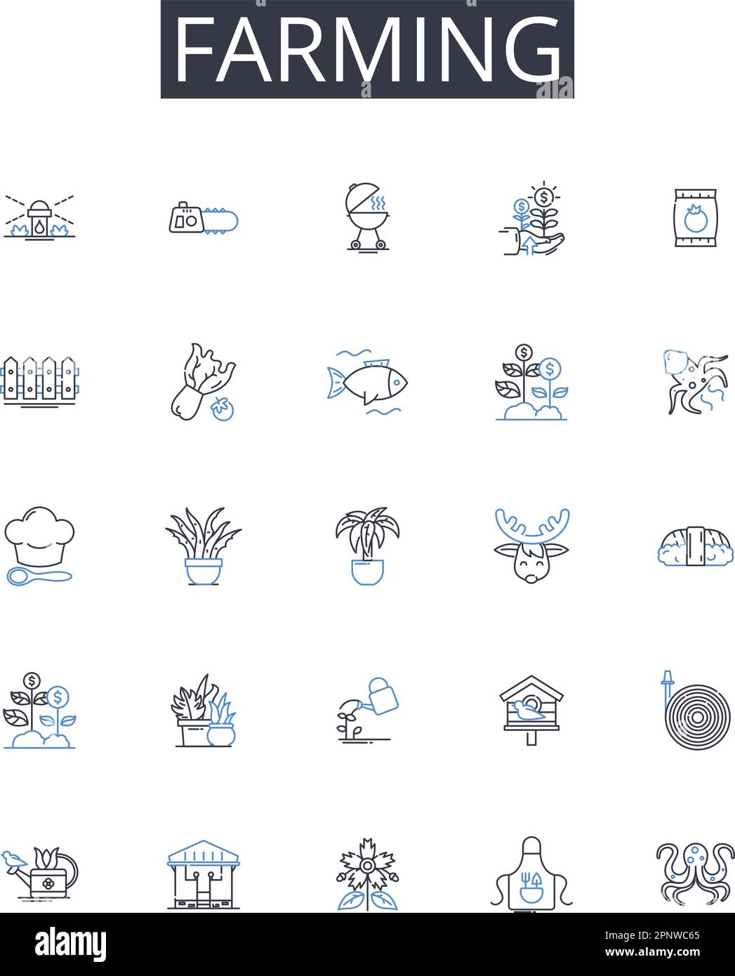 Farming line icons collection Stock Vector Image & Art - Alamy