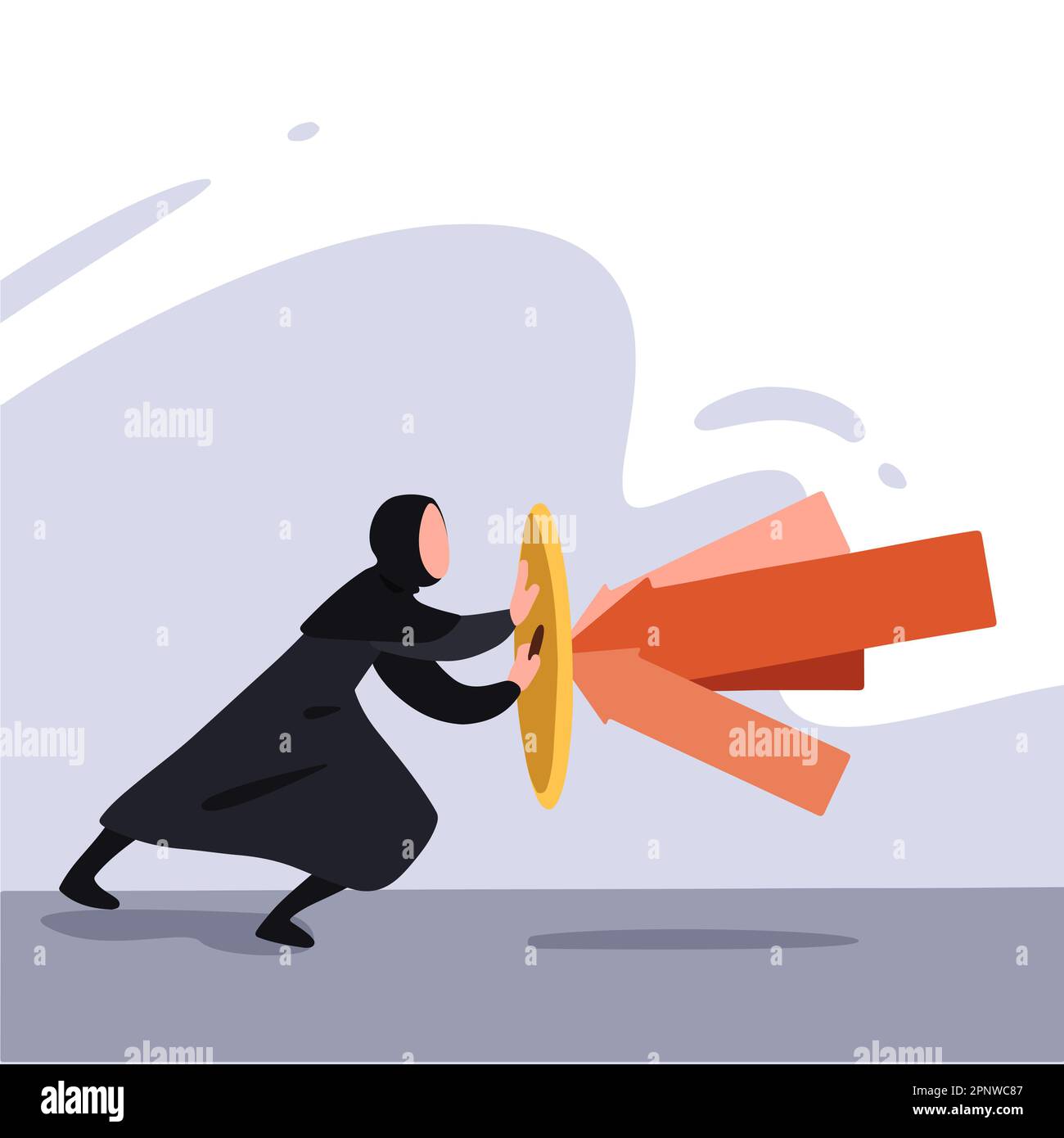 Shield protect arrows hi-res stock photography and images - Alamy