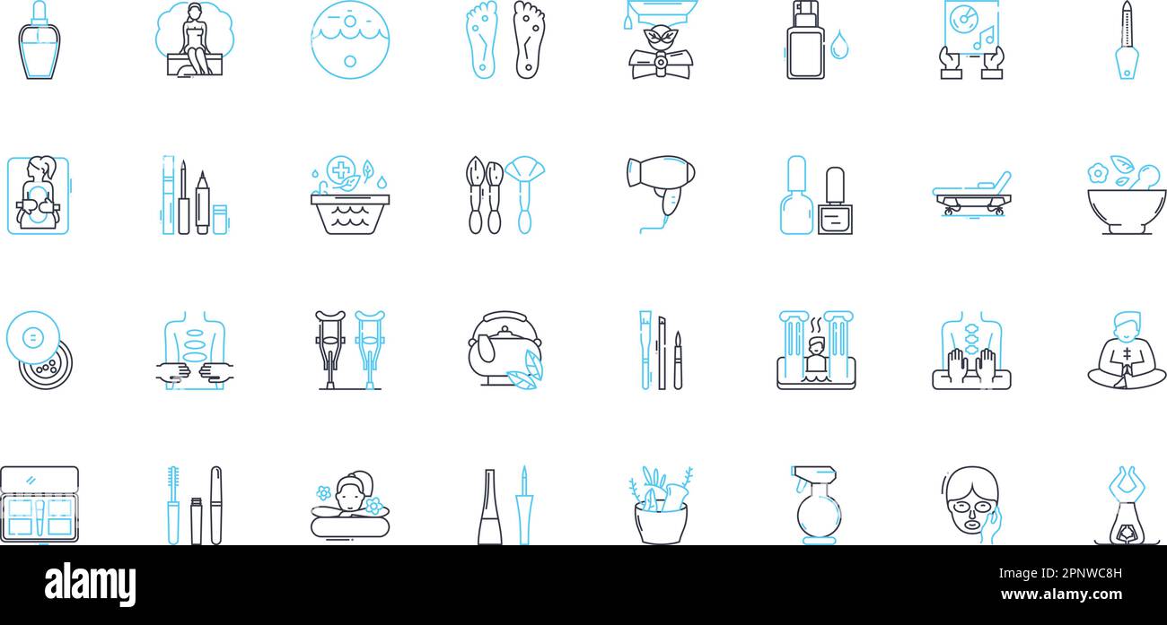 Creative arts linear icons set. Imperfection, Aesthetics, Beauty ...