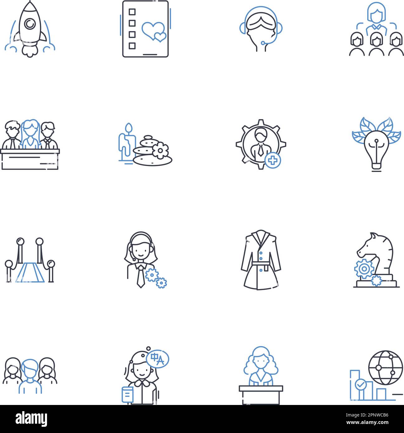 Women's rights advocacy line icons collection. Empowerment, Equality ...