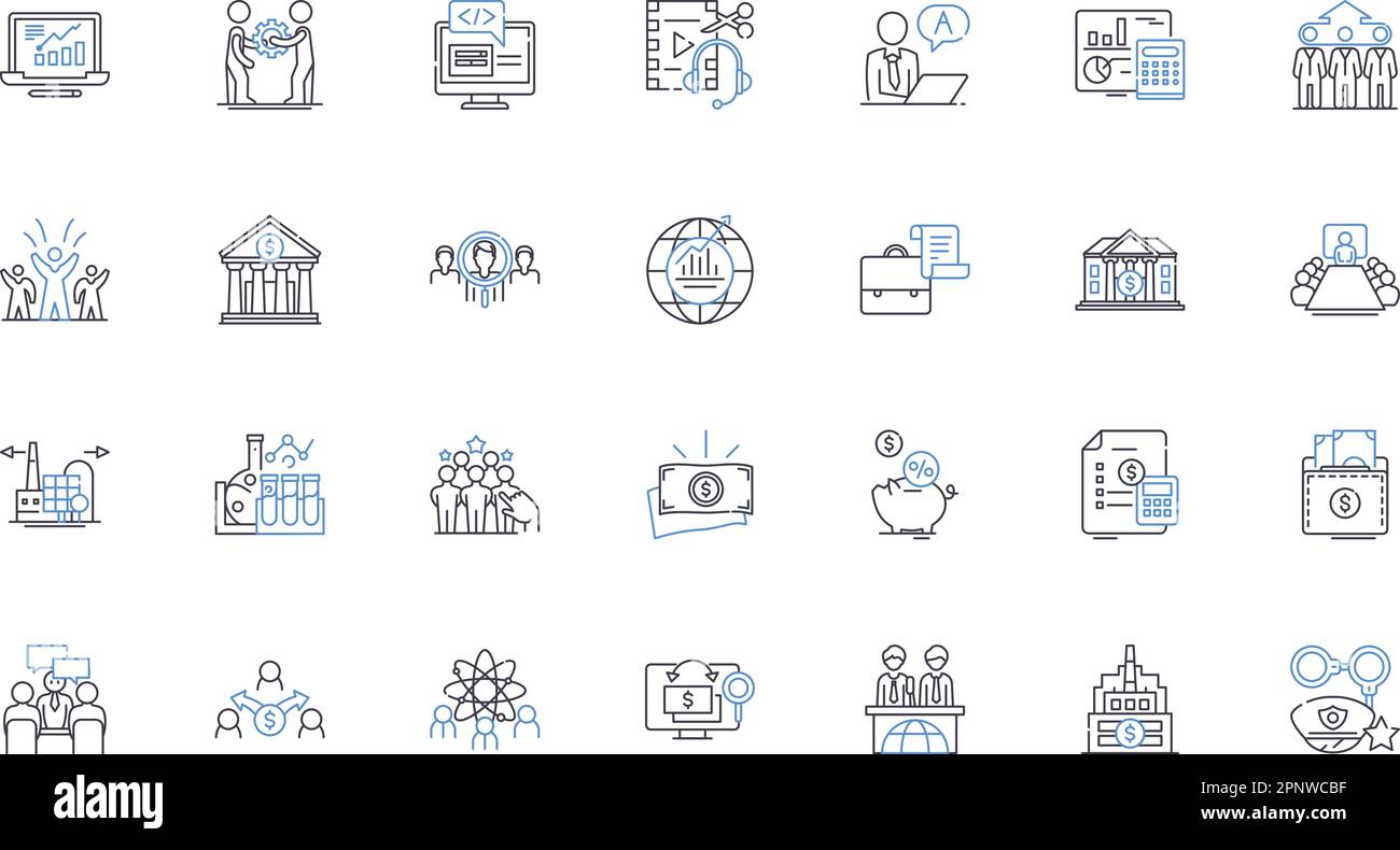 Guild service line icons collection. Collaboration, Support, Alliance ...