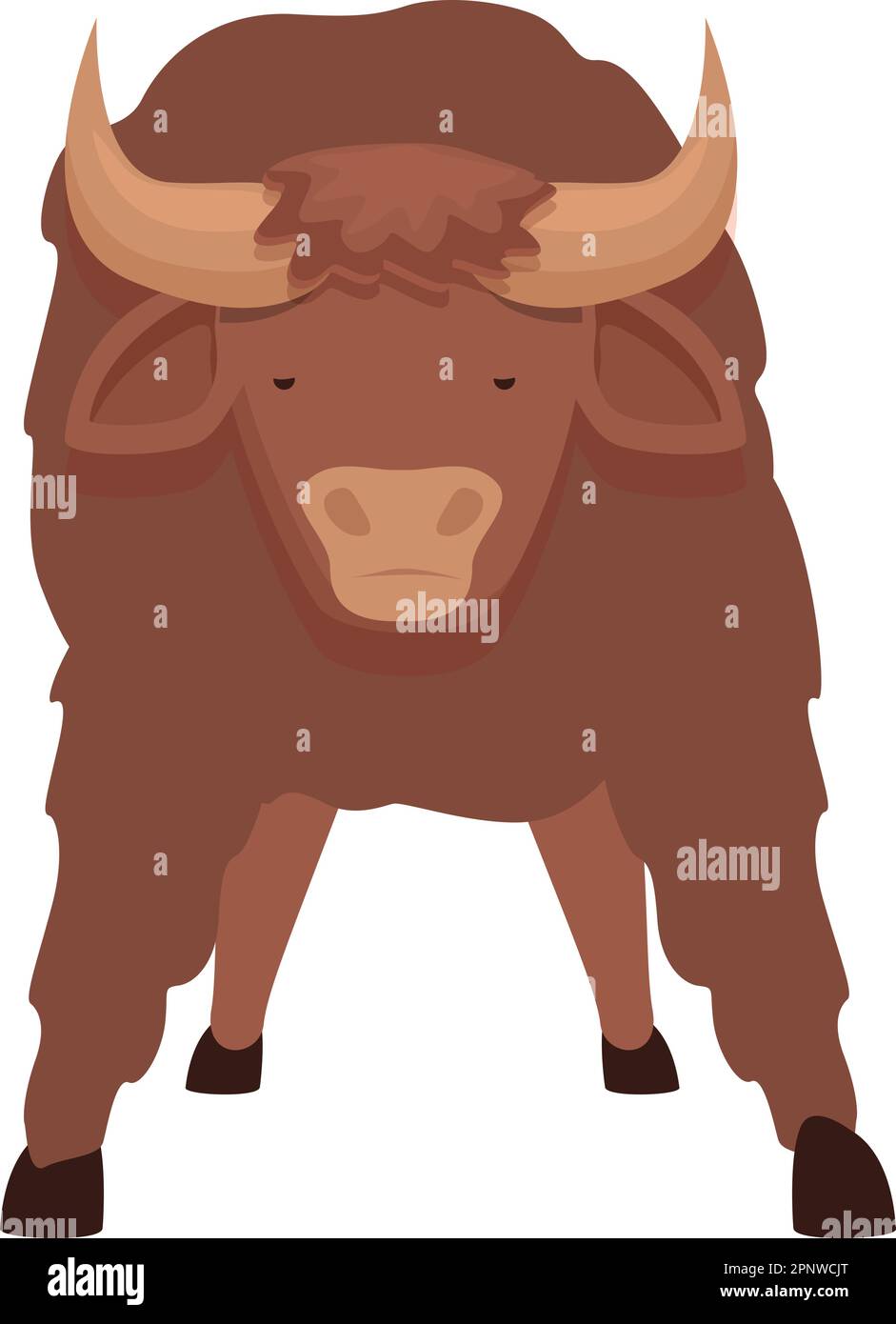 Animal field icon cartoon vector. American bison. Bull head Stock ...