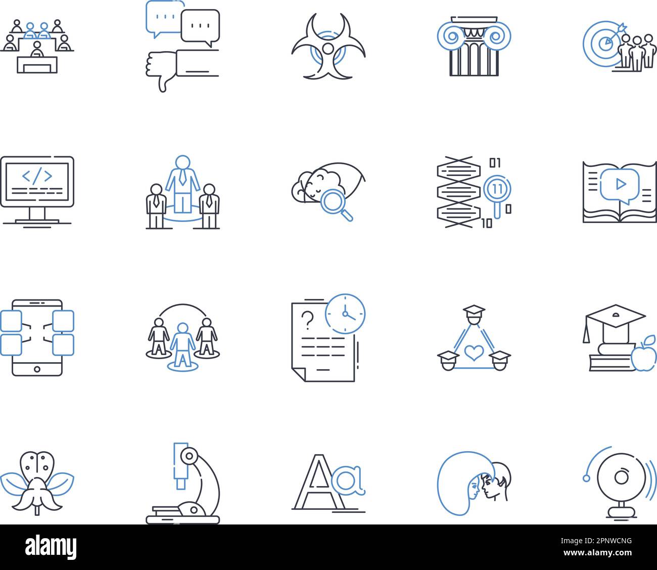 Tutoring learners line icons collection. Instruction, Guidance ... Tutoring learners line icons collection. Instruction, Guidance ...