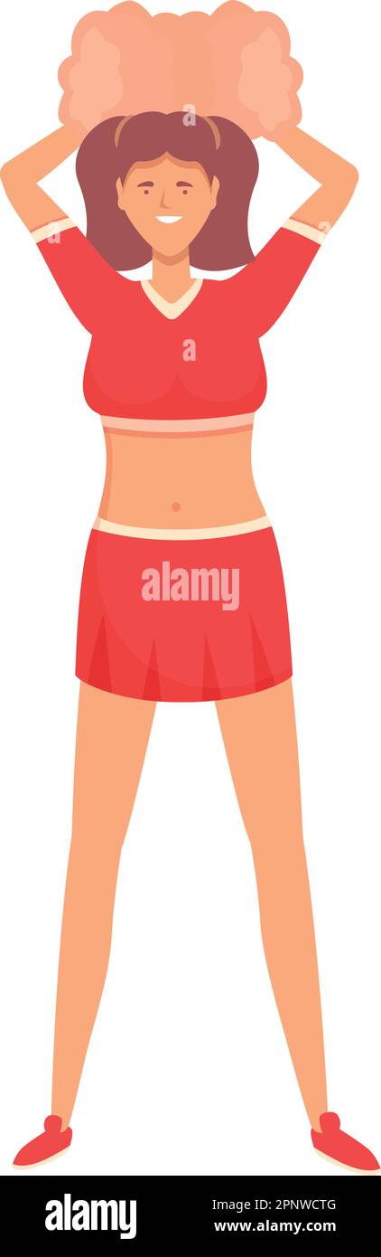 Woman dance girl icon cartoon vector. Pom leader. Dancer female Stock ...