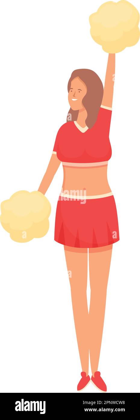 Dancer icon cartoon vector. POm leader. Girl american Stock Vector ...
